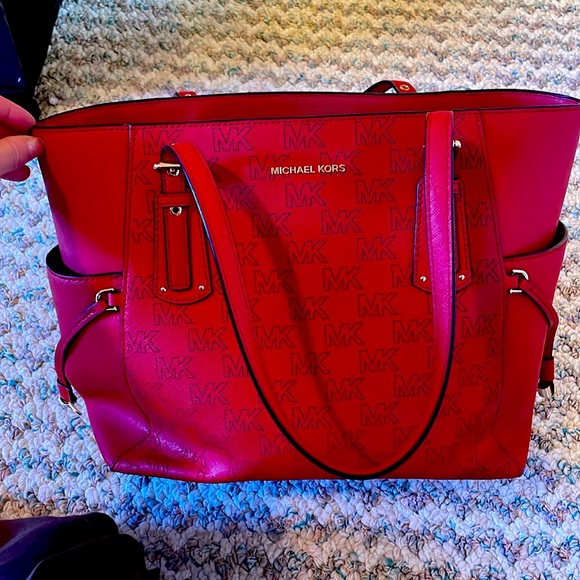 MICHAEL Michael Kors | Bags | Red Michael Kors Tote Purse | Poshmark